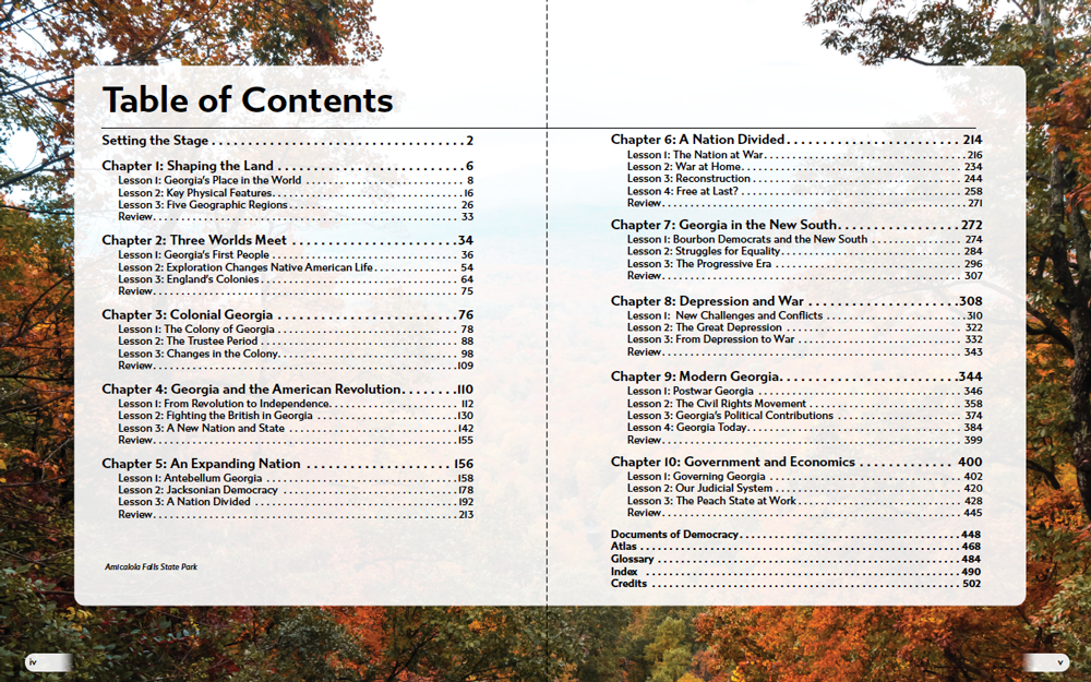 An Update of Our Georgia Eighth-Grade Textbook